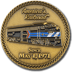 Amtrak 50th Anniversary CHALLENGE COIN Limited Edition – RailfanDepot